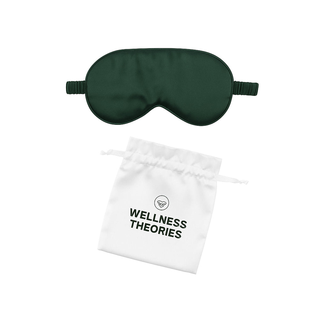 19 mm Green Silk Night Mask – 100% Mulberry Silk – Eye Care – Wellness ...
